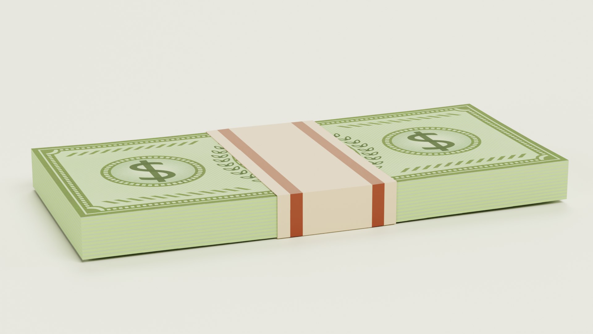 3D Model Cartoon Bills Stack - TurboSquid 2268322