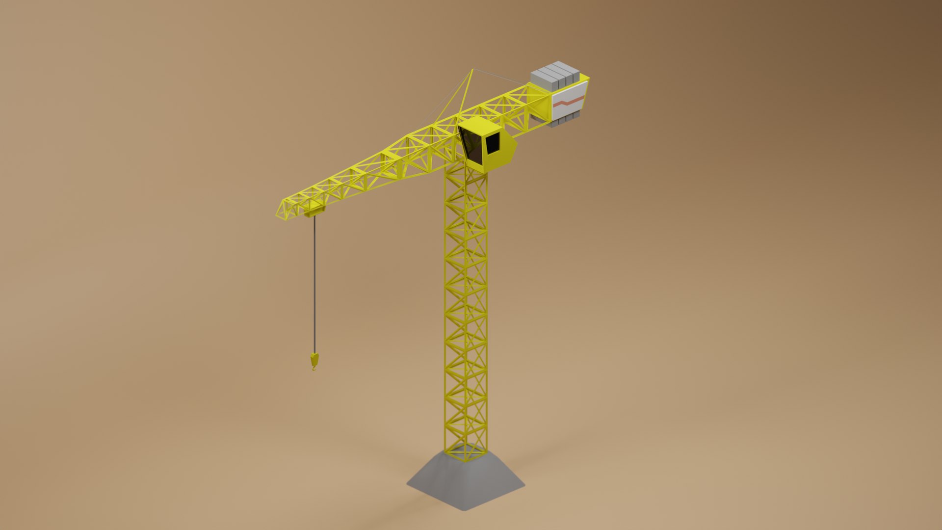 3D Lowpoly Crane Model - TurboSquid 1875189
