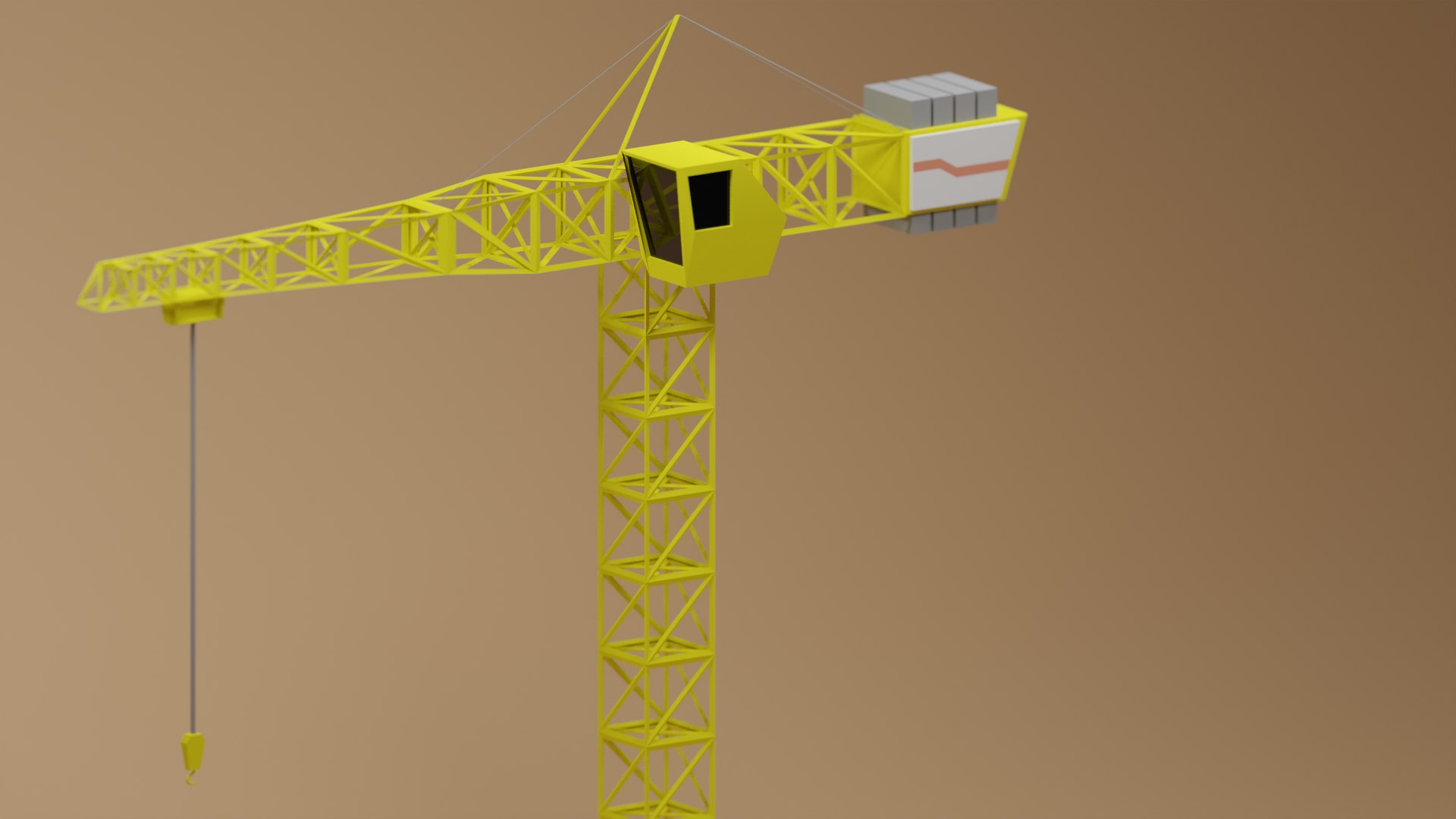 3D Lowpoly Crane Model - TurboSquid 1875189