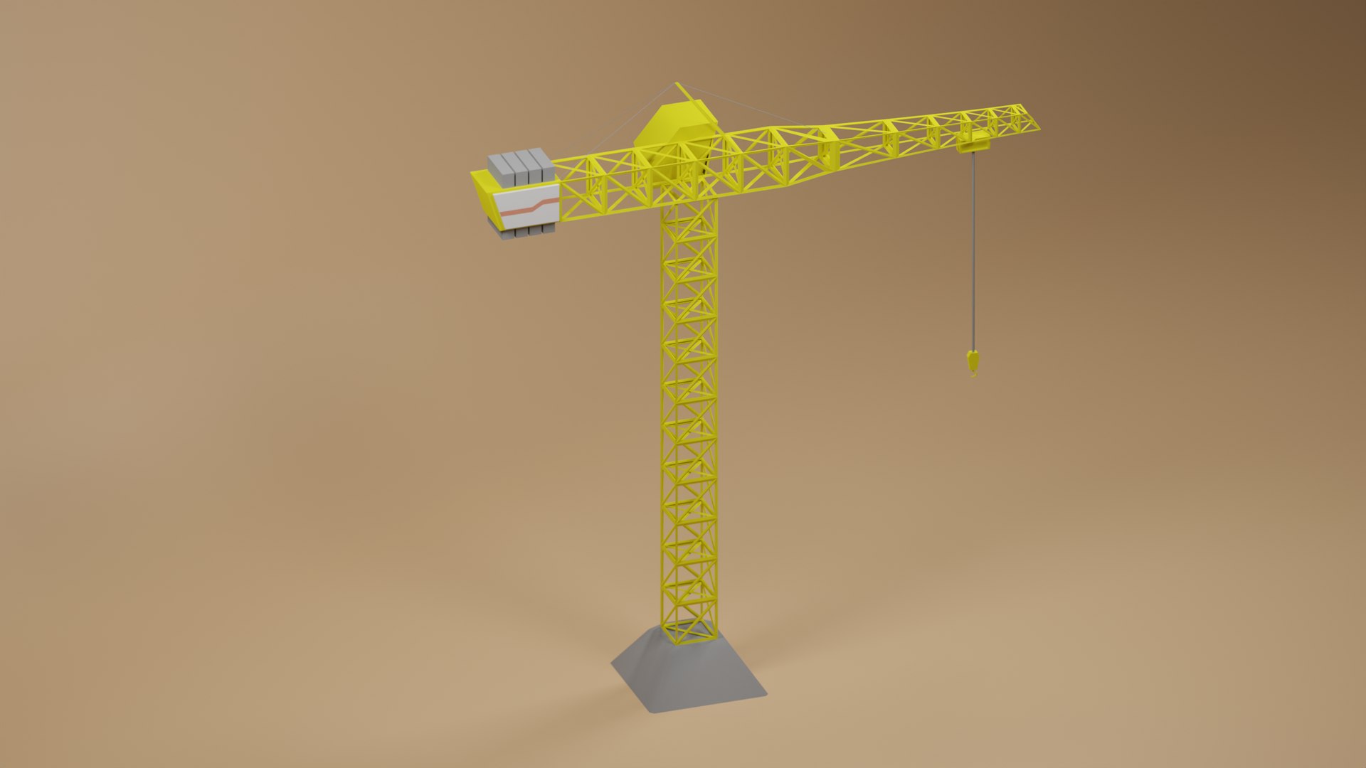 3D Lowpoly Crane Model - TurboSquid 1875189
