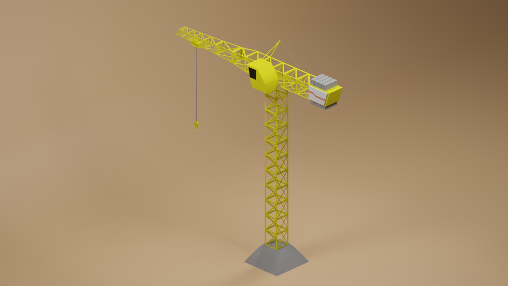 3D Lowpoly Crane Model - TurboSquid 1875189