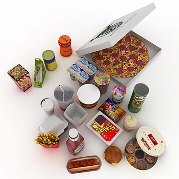 cookies food package packs 3d model