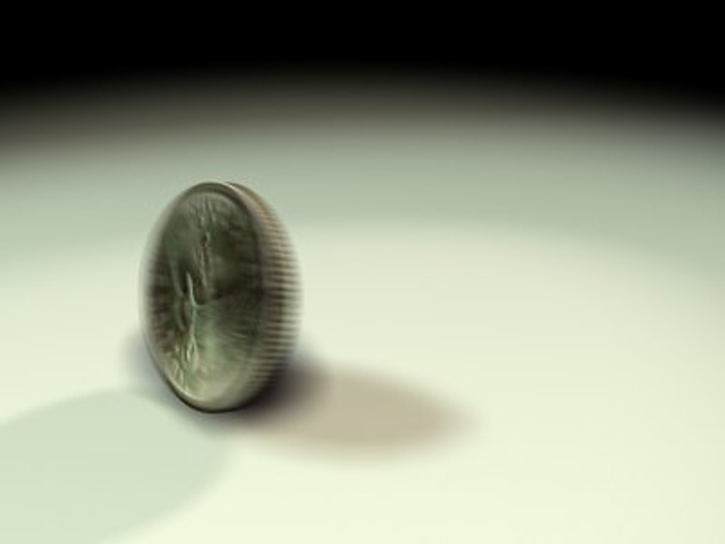 3d Coin Falling Twirling
