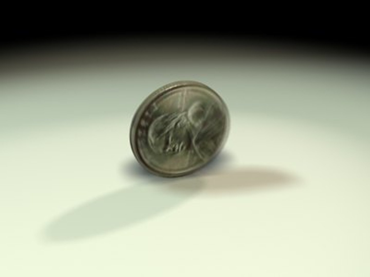 3d Coin Falling Twirling