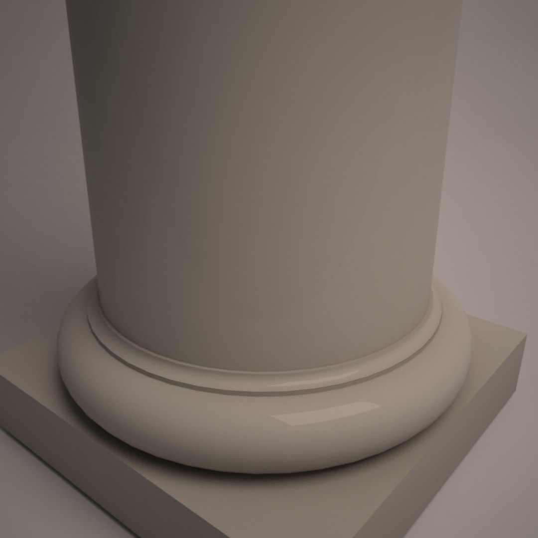 Ancient Roman Tuscan Column 3d Model