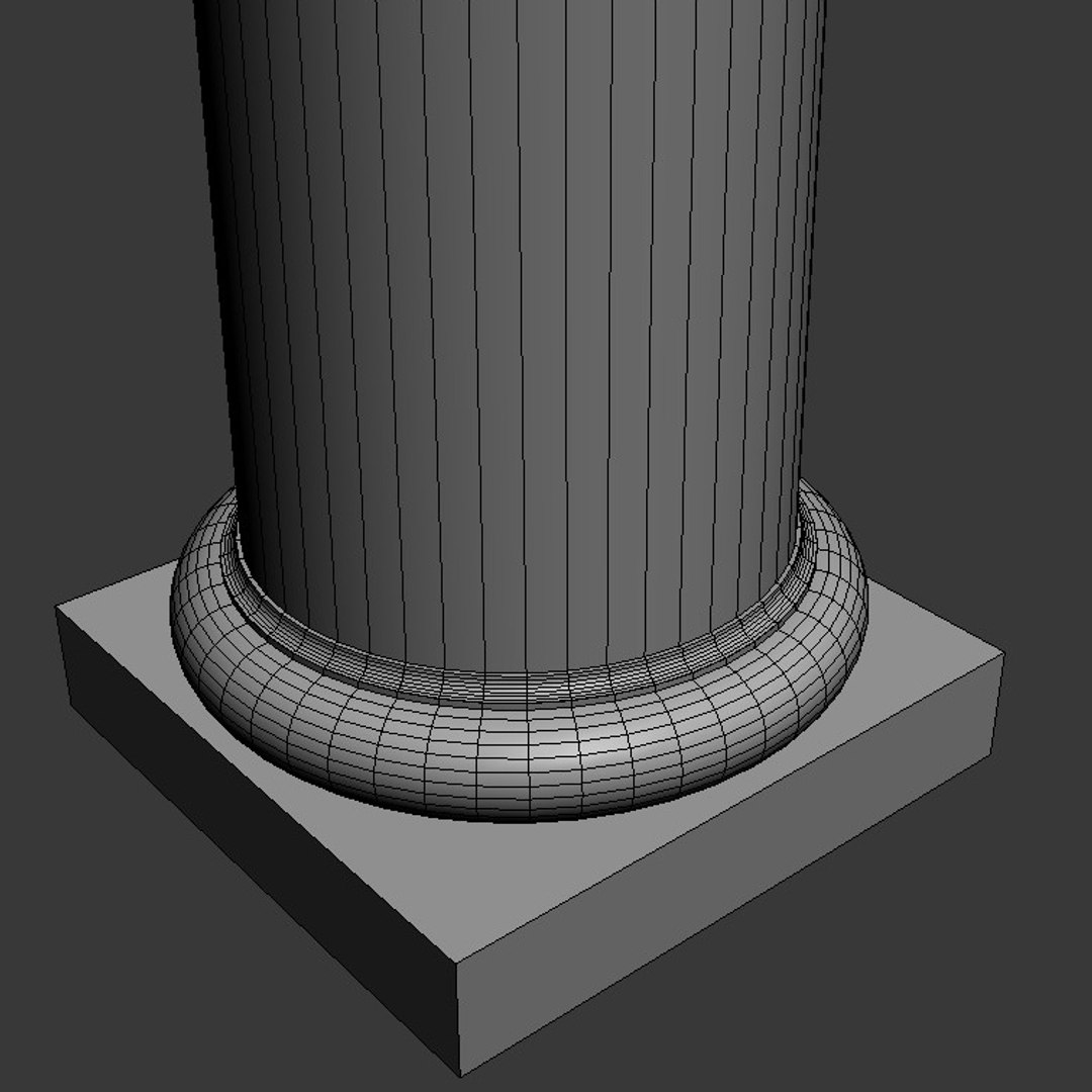 Ancient Roman Tuscan Column 3d Model