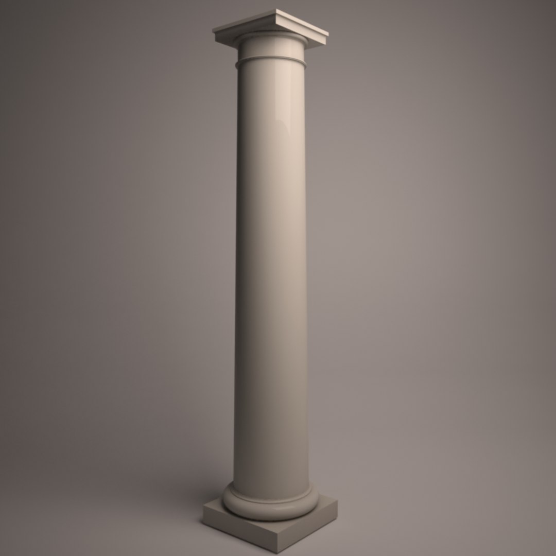 Ancient Roman Tuscan Column 3d Model