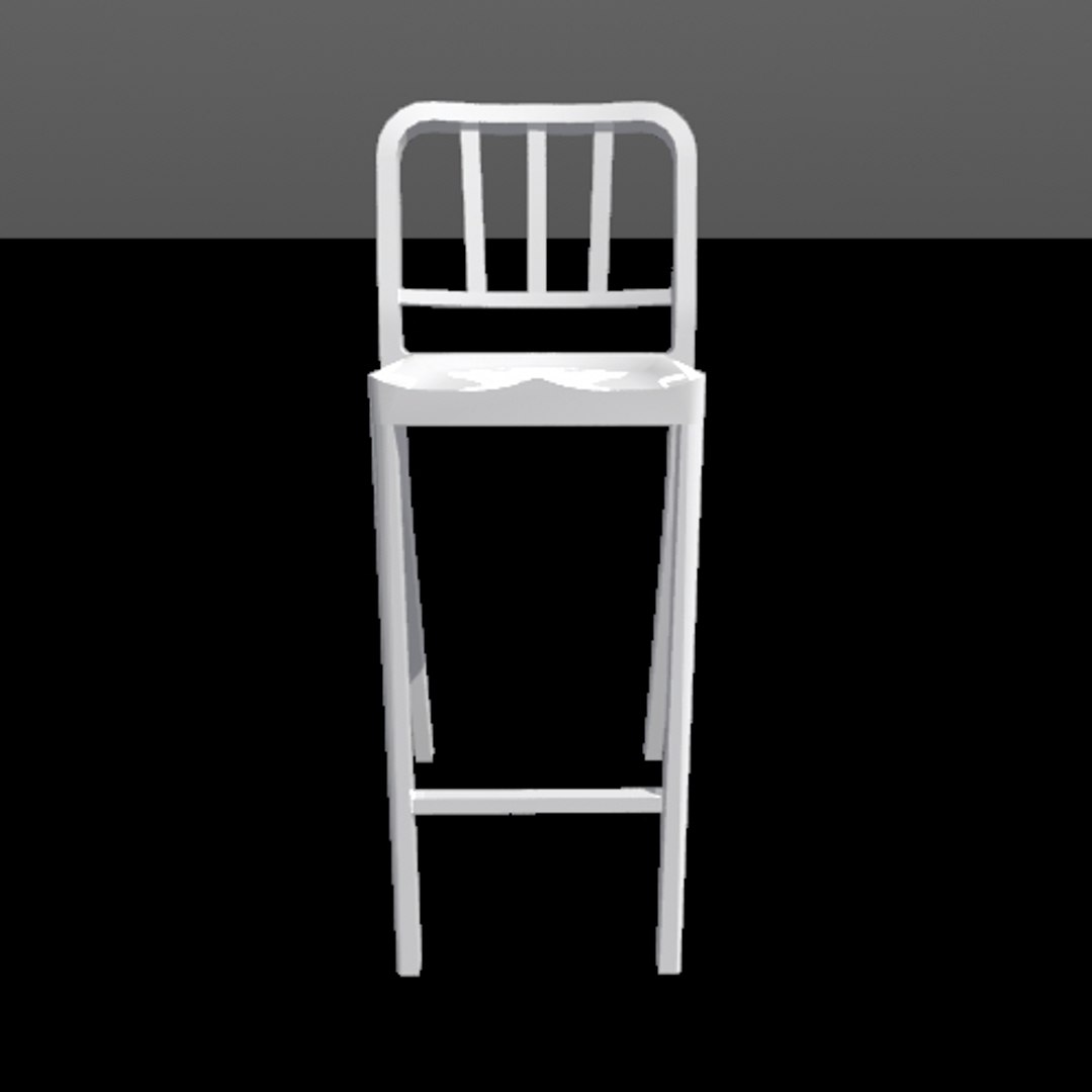 3d Model Heritage Stacking Barstool