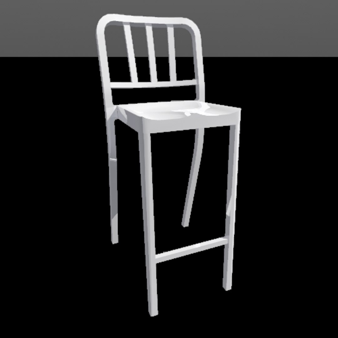3d Model Heritage Stacking Barstool