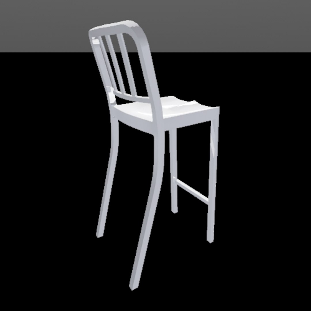 3d Model Heritage Stacking Barstool