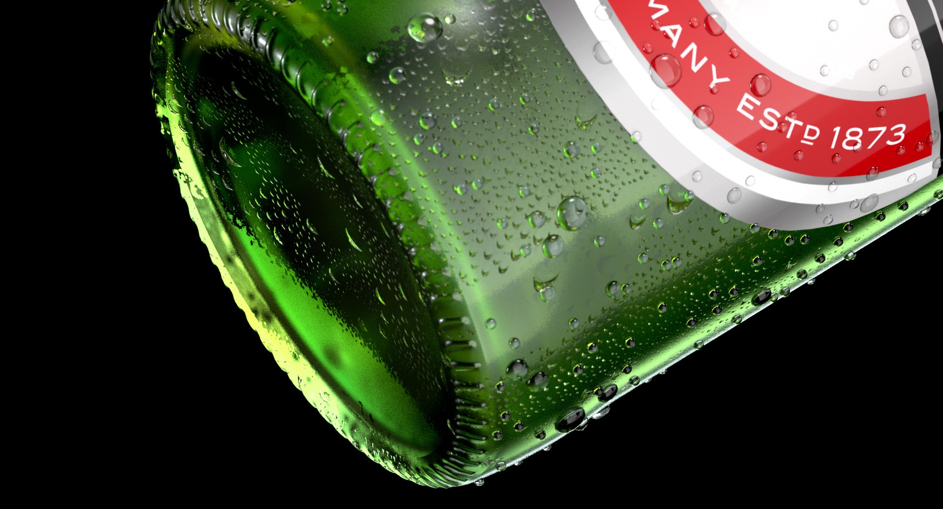 Modeled Becks Beer Bottle Model - TurboSquid 1246425