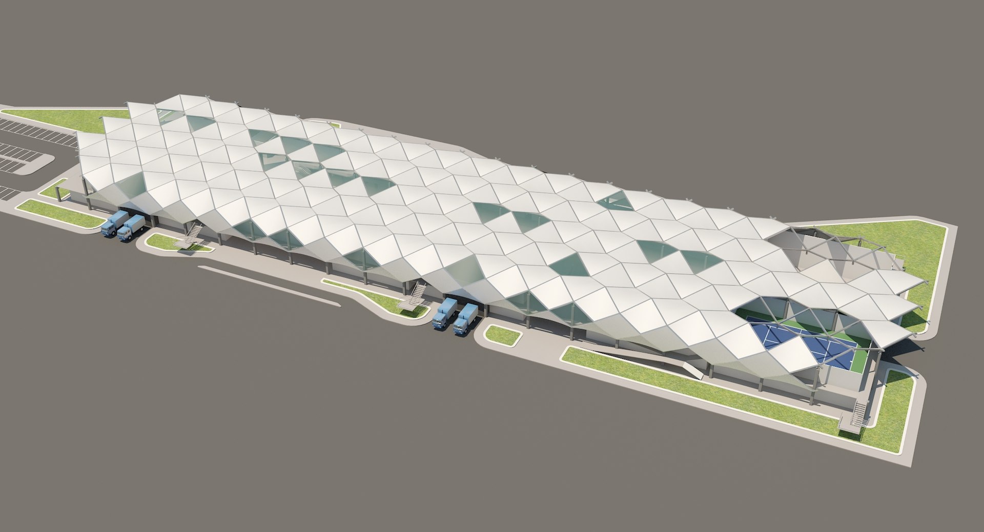 3D Rectangular Mall Concept Modular - TurboSquid 1712286