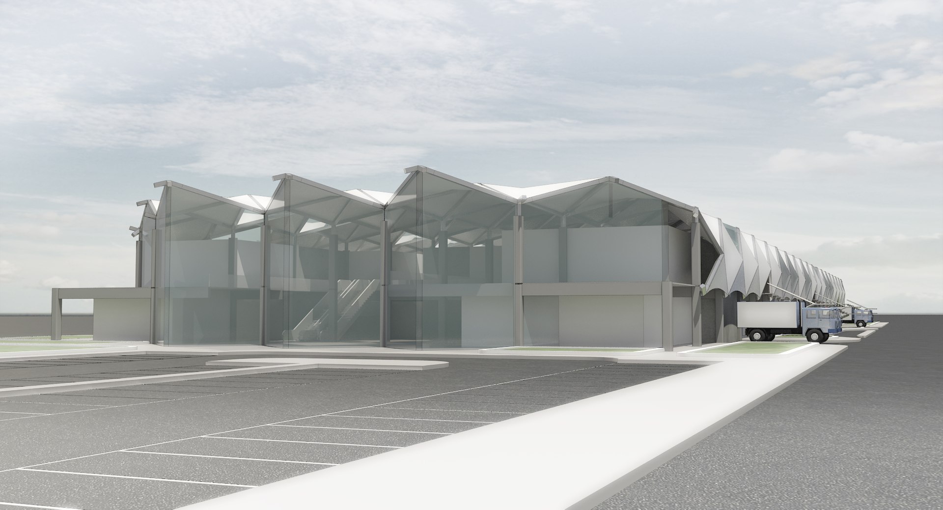 3D Rectangular Mall Concept Modular - TurboSquid 1712286