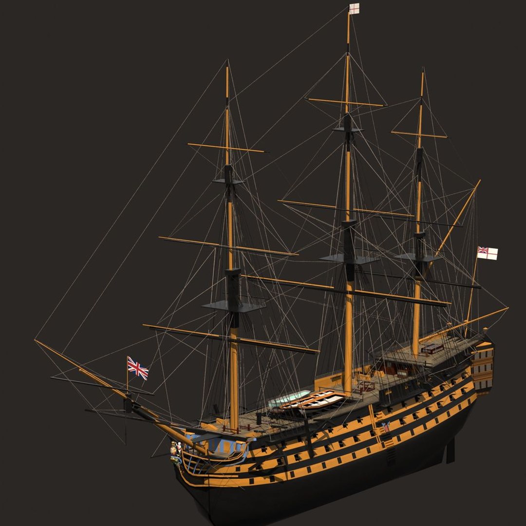 3d model hms victory ship lite