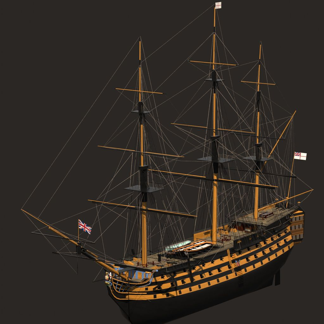 3d model hms victory ship lite