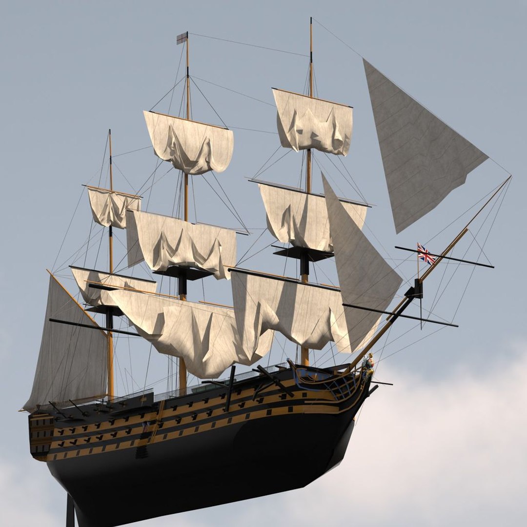 3d model hms victory ship lite
