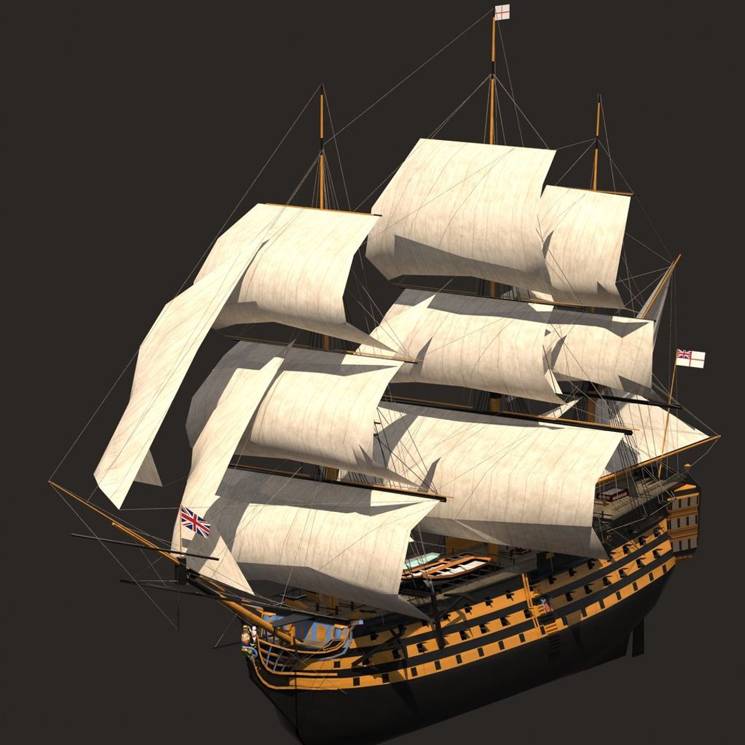 3d model hms victory ship lite