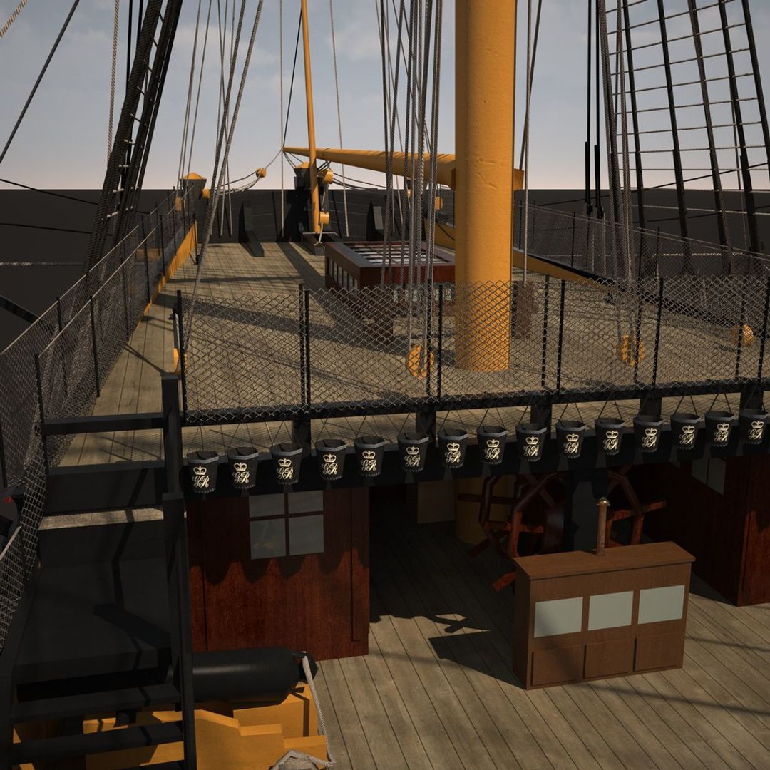3d model hms victory ship lite