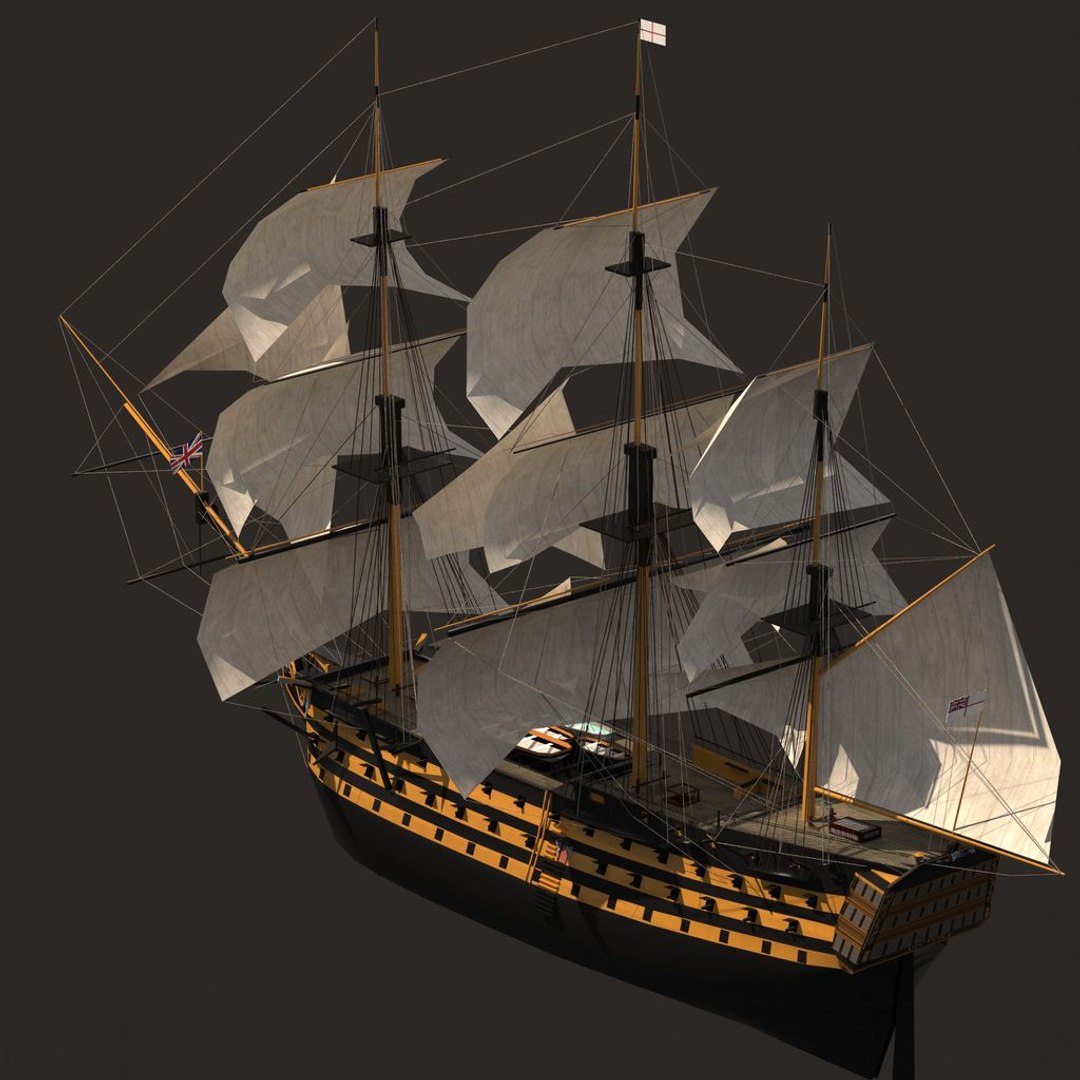 3d model hms victory ship lite
