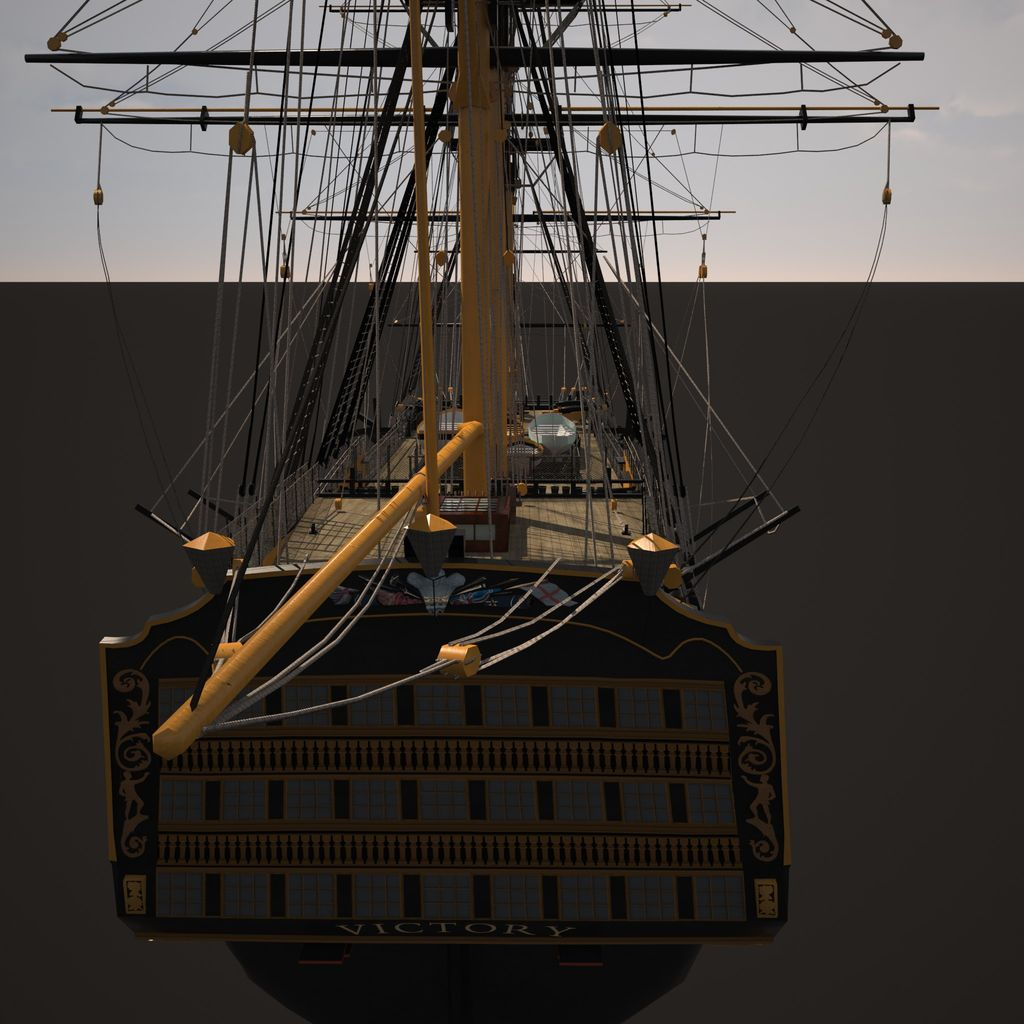 3d model hms victory ship lite