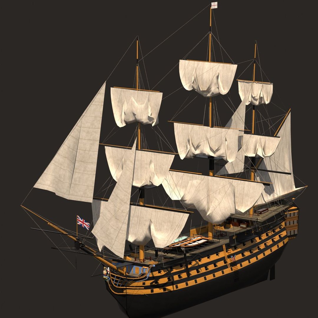 3d model hms victory ship lite