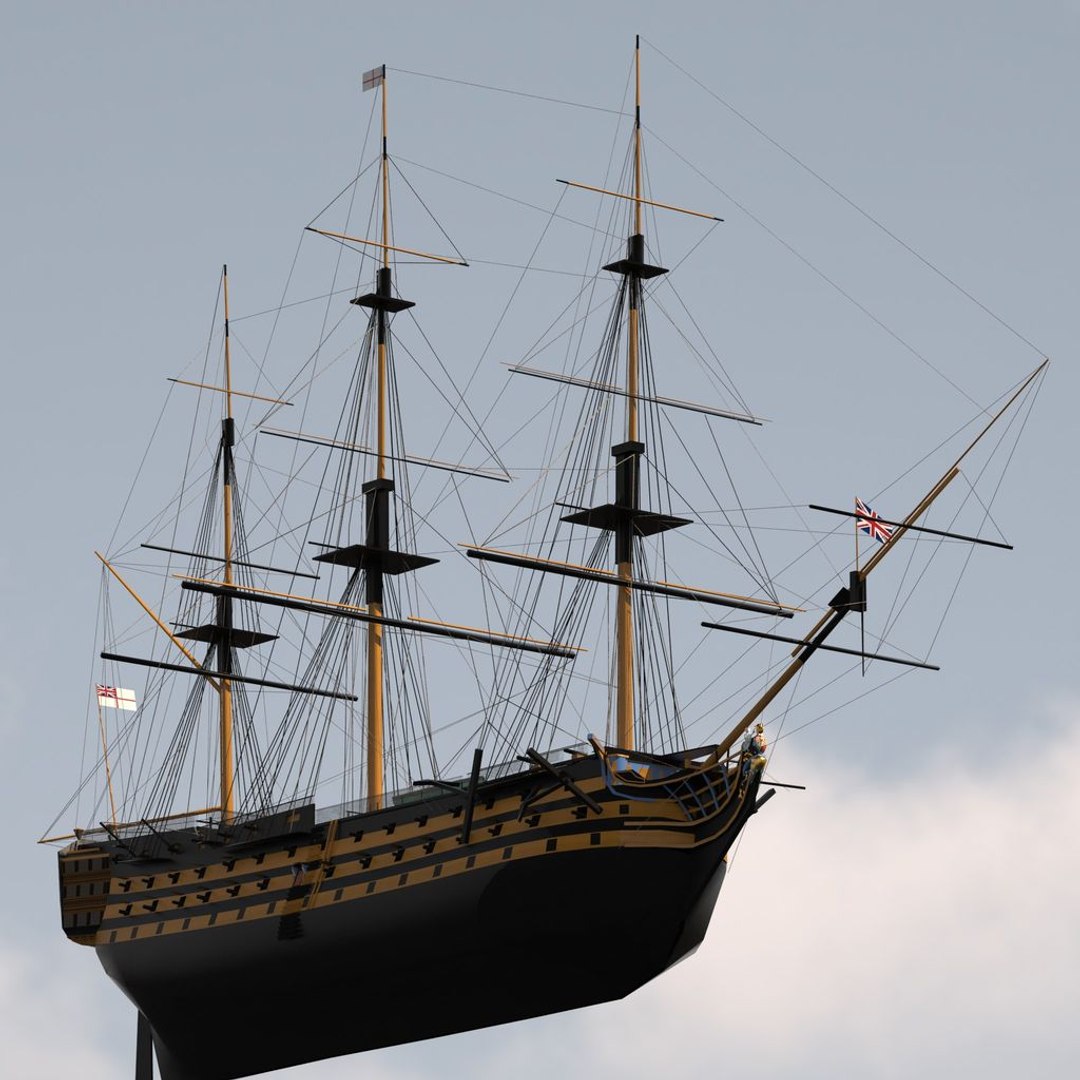 3d model hms victory ship lite