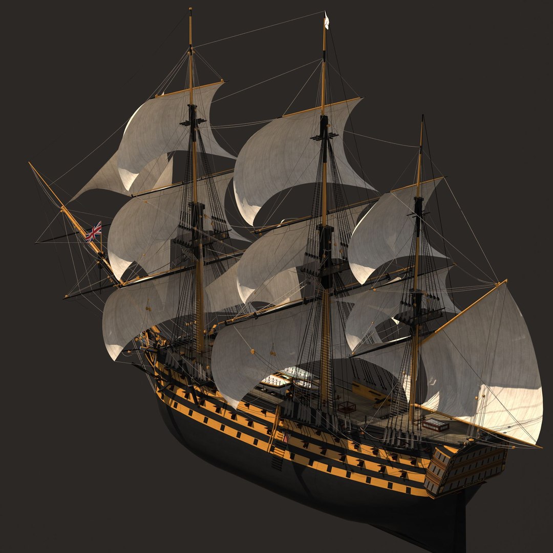 3d model hms victory ship lite