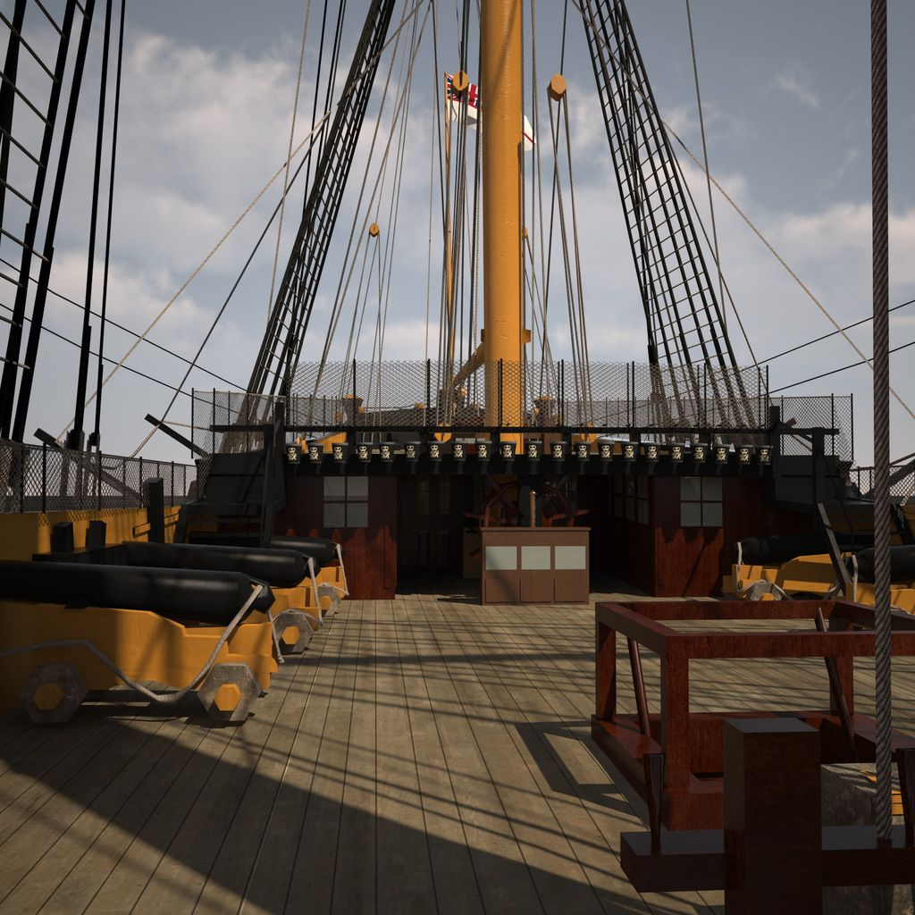 3d model hms victory ship lite