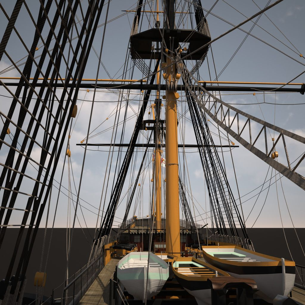 3d model hms victory ship lite