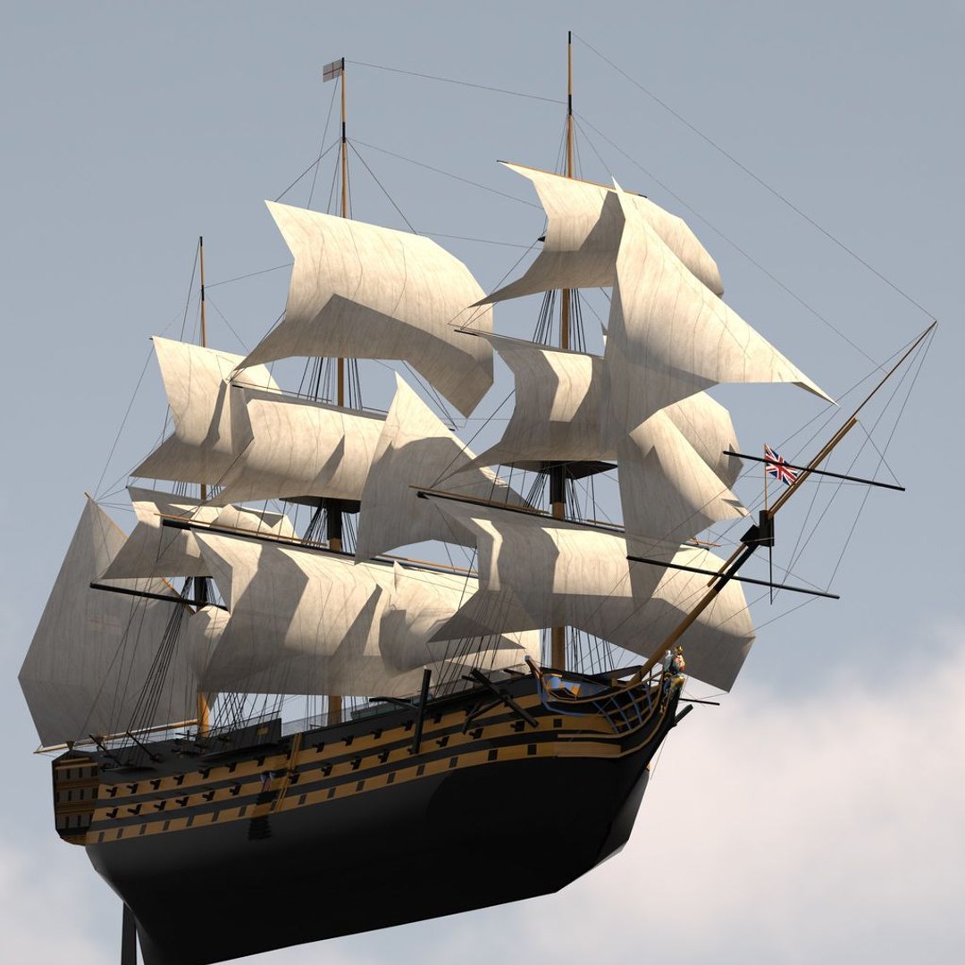 3d model hms victory ship lite