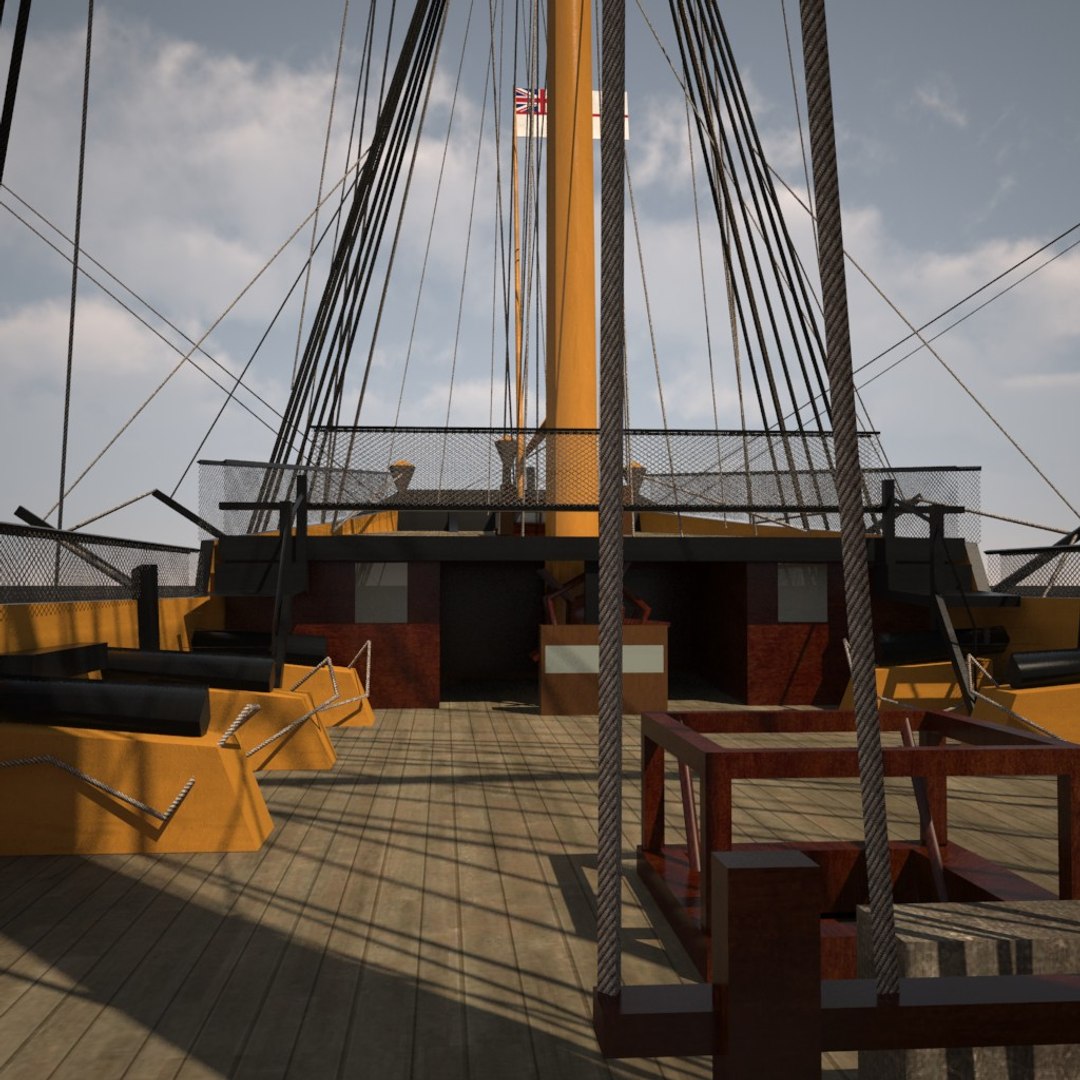 3d model hms victory ship lite
