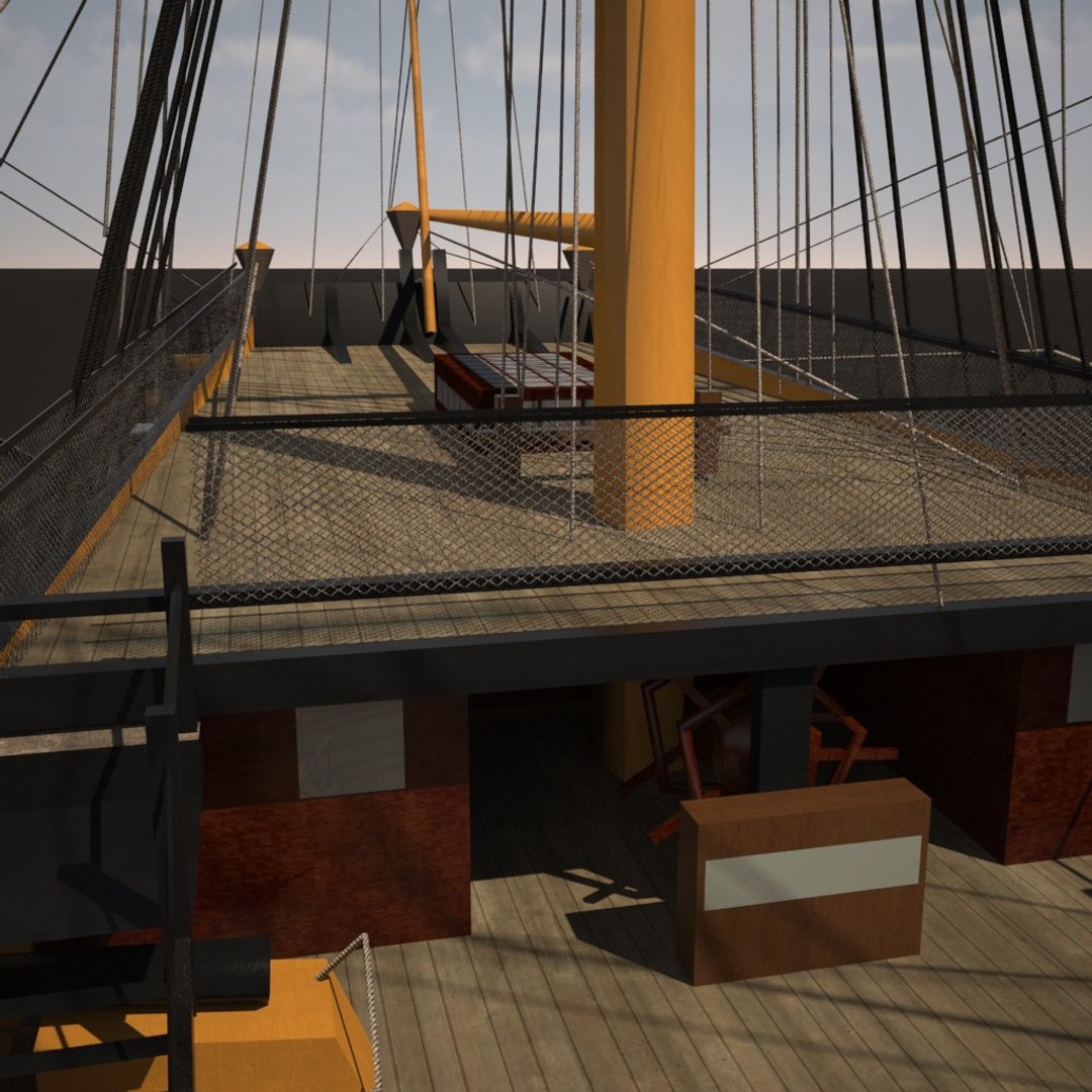 3d model hms victory ship lite