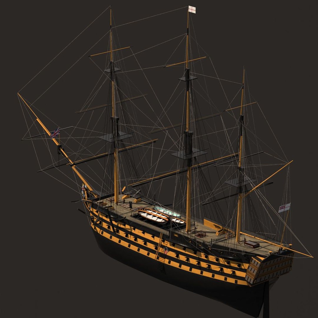 3d model hms victory ship lite