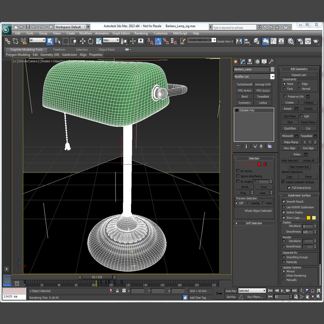 C4d Bankers Lamp