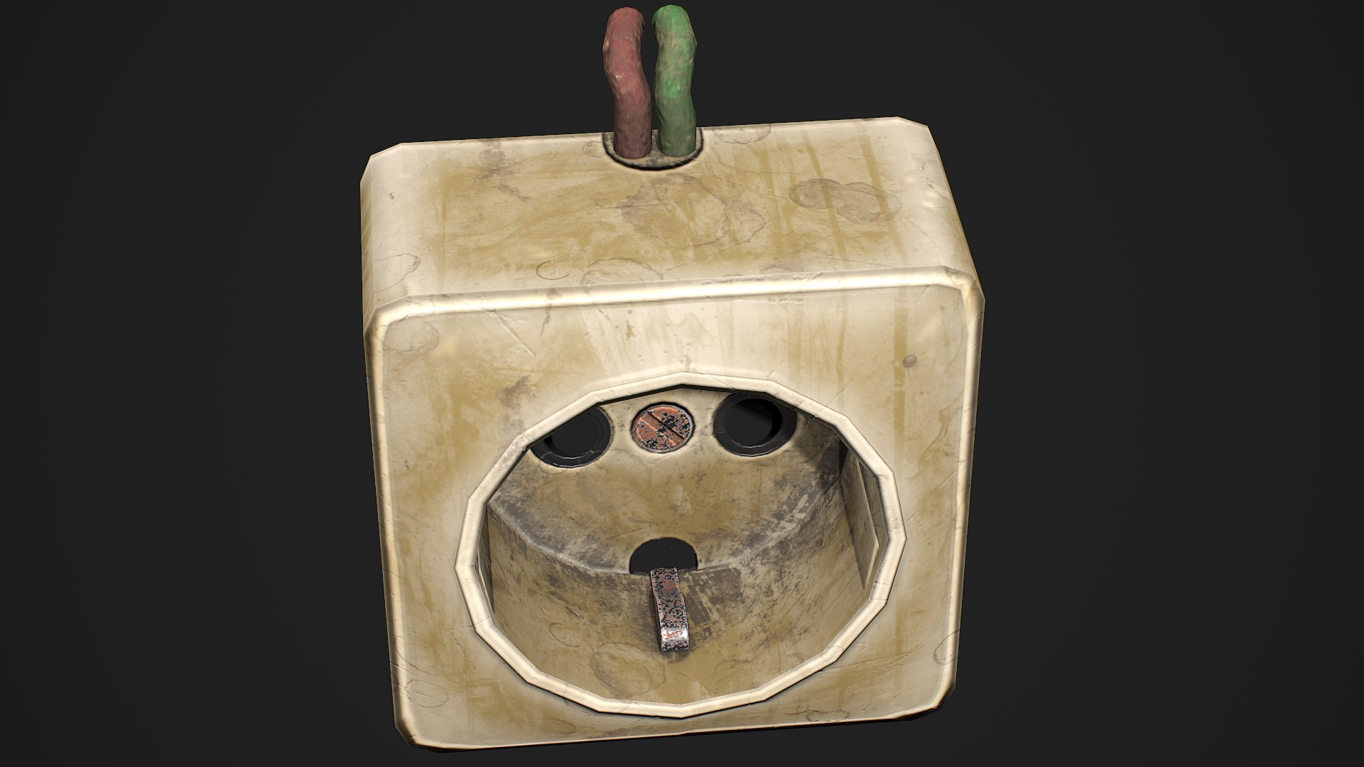 Old Power Socket - PBR Low Poly Model - TurboSquid 2034914