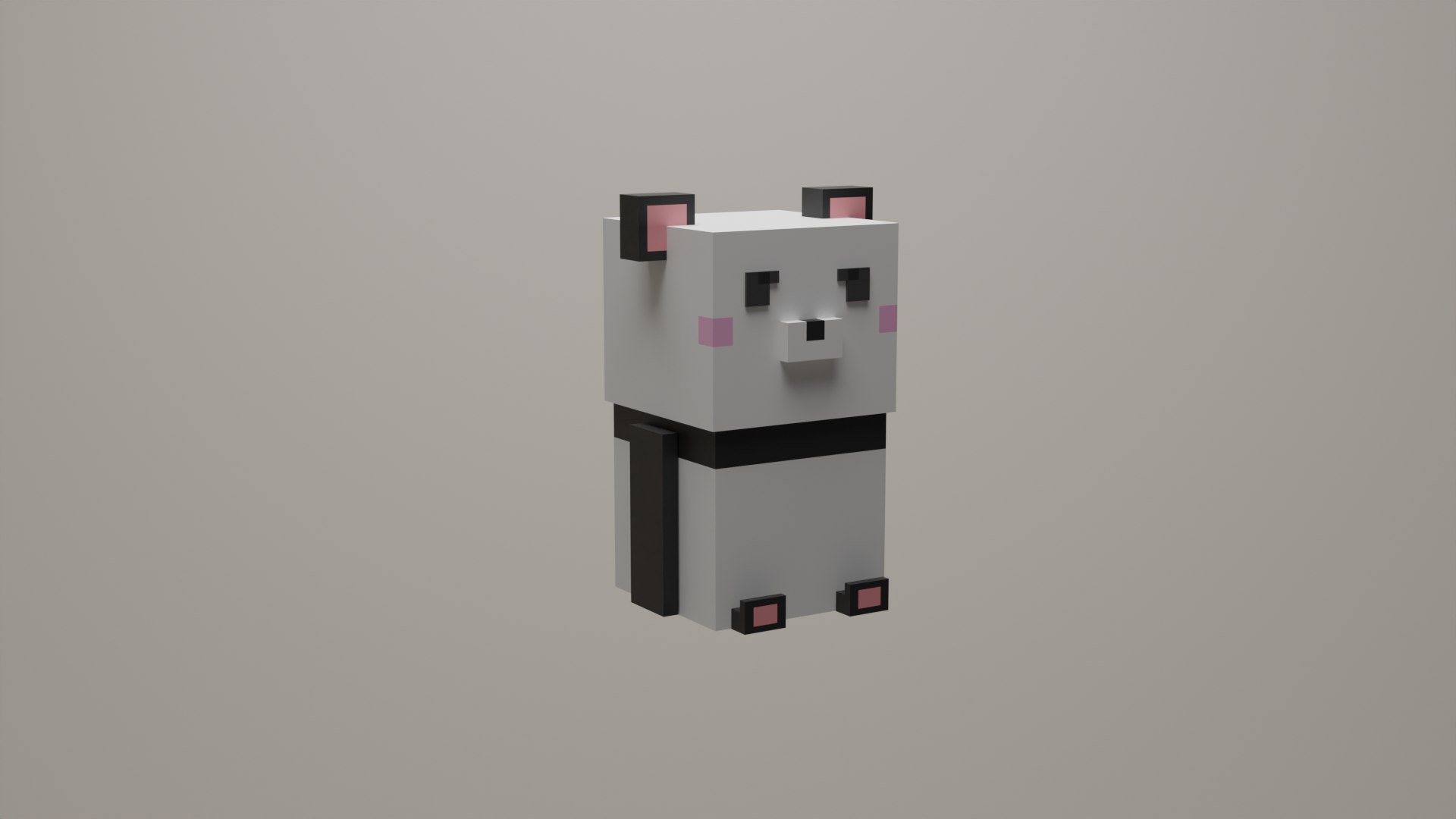 3D model Voxel Low Polly Animal Panda - TurboSquid 2181939