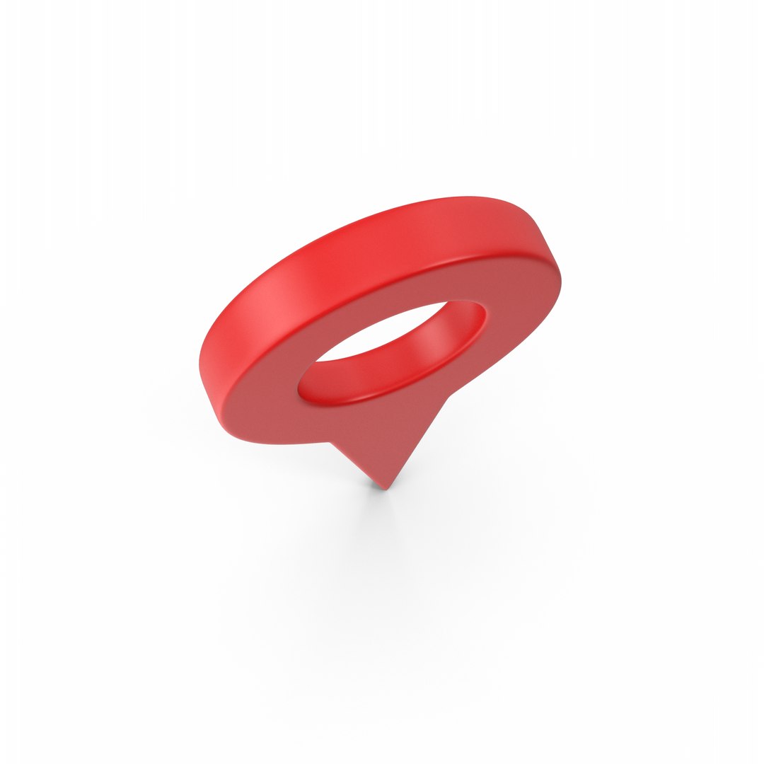 Red Map Pin Symbol 3D - TurboSquid 2193349
