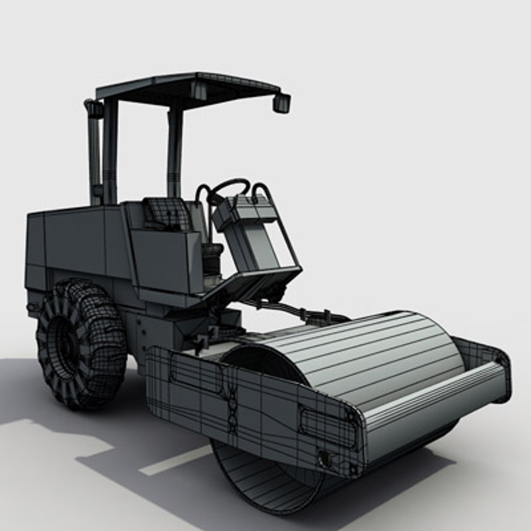 vibratory soil compactor 3d model