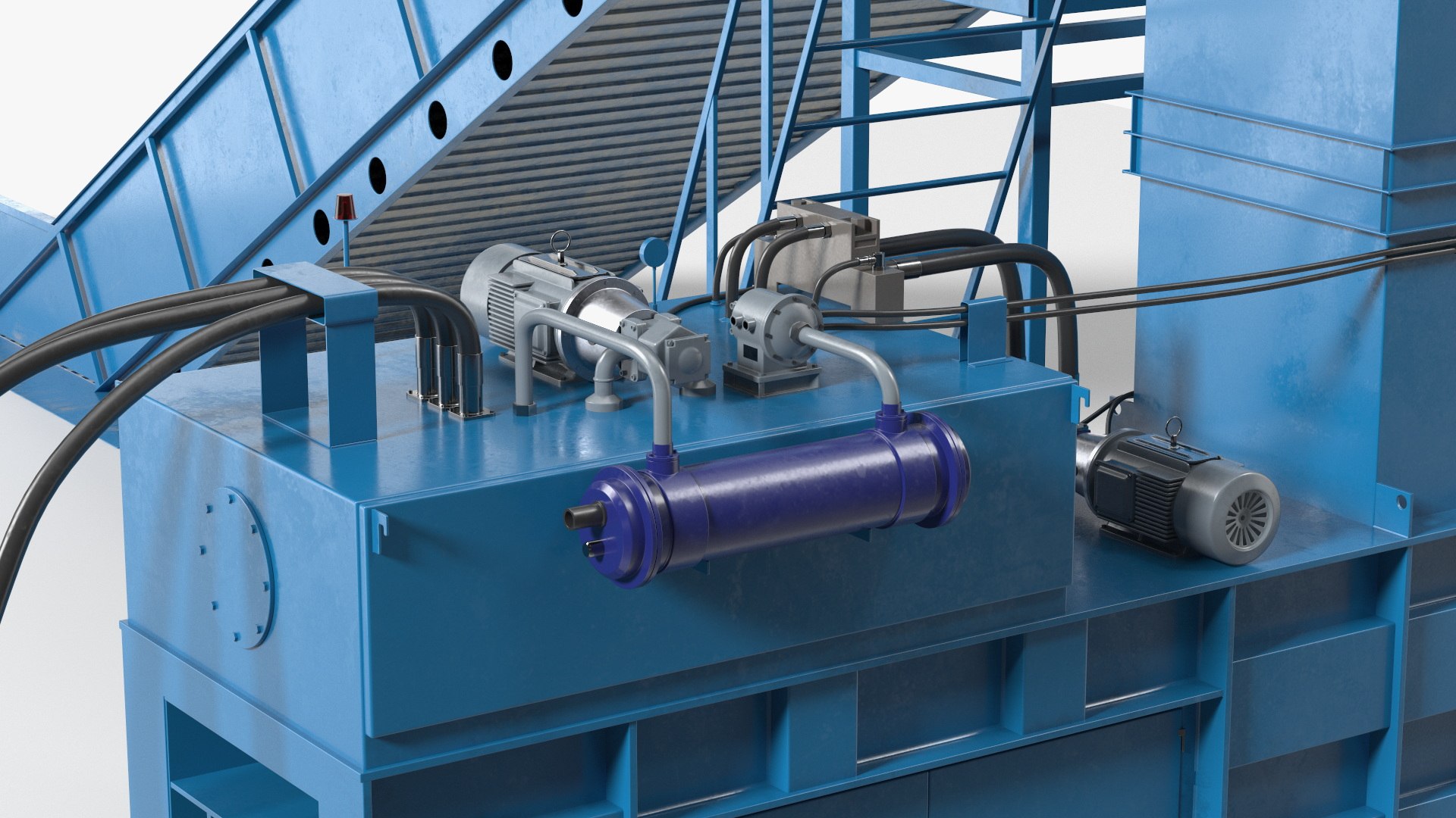 Automatic Horizontal Baler Blue Model - TurboSquid 2368249