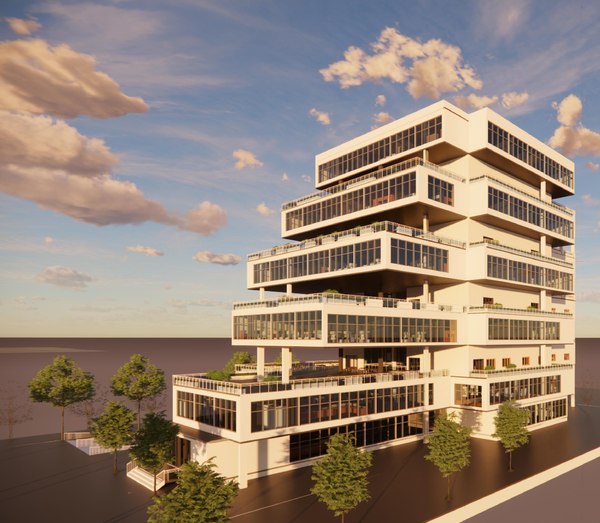 Revit Bank Headquarter Building Model 3D model - TurboSquid 1852575