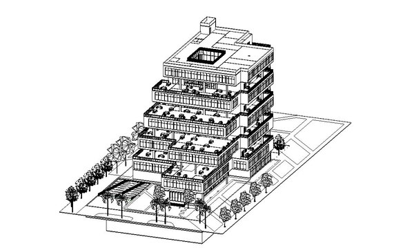 Revit Bank Headquarter Building Model 3D model - TurboSquid 1852575