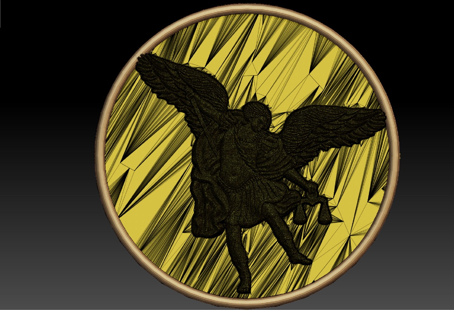 3D SAINT MICHAEL COIN PENDENT - TurboSquid 2122327
