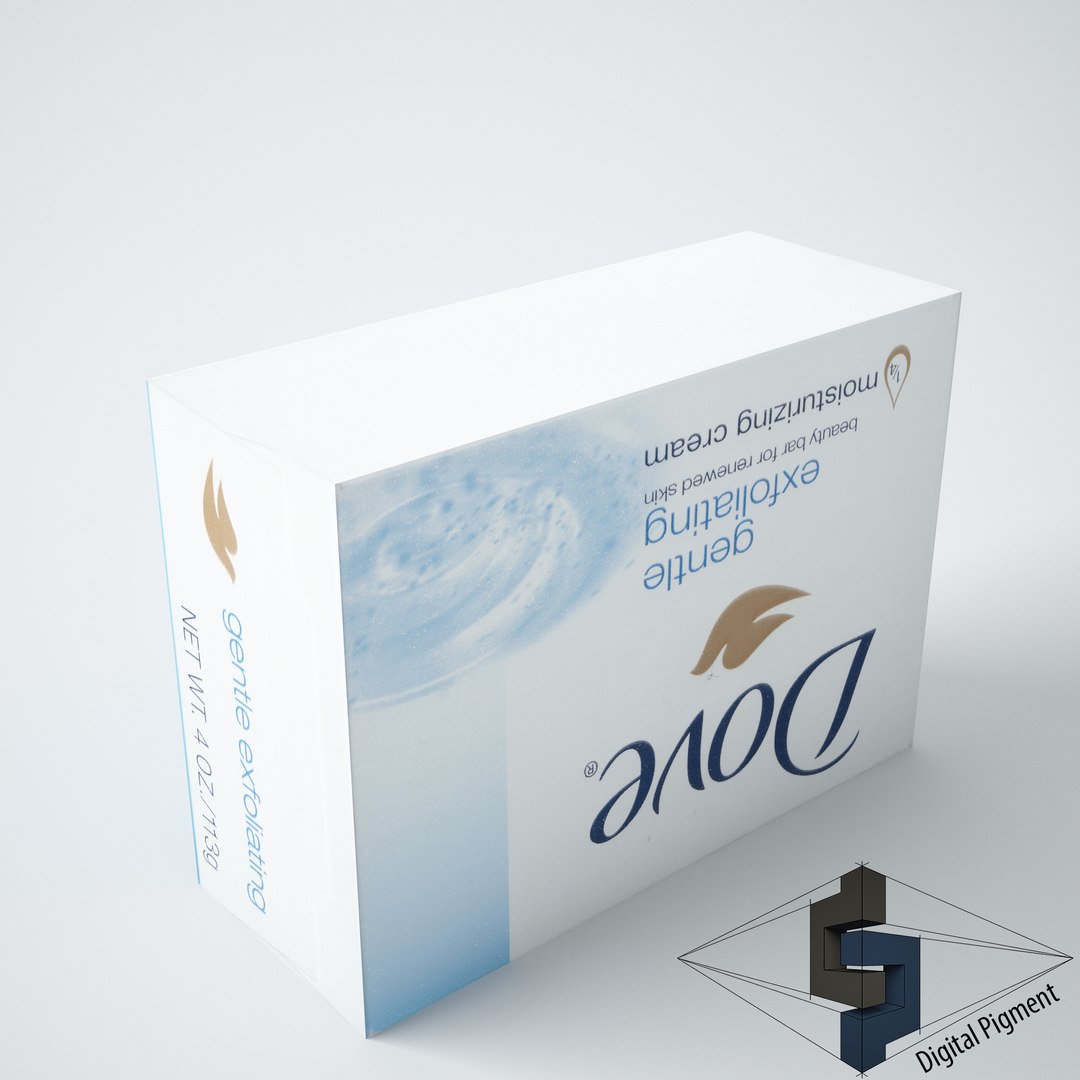 3d model dove soap bar
