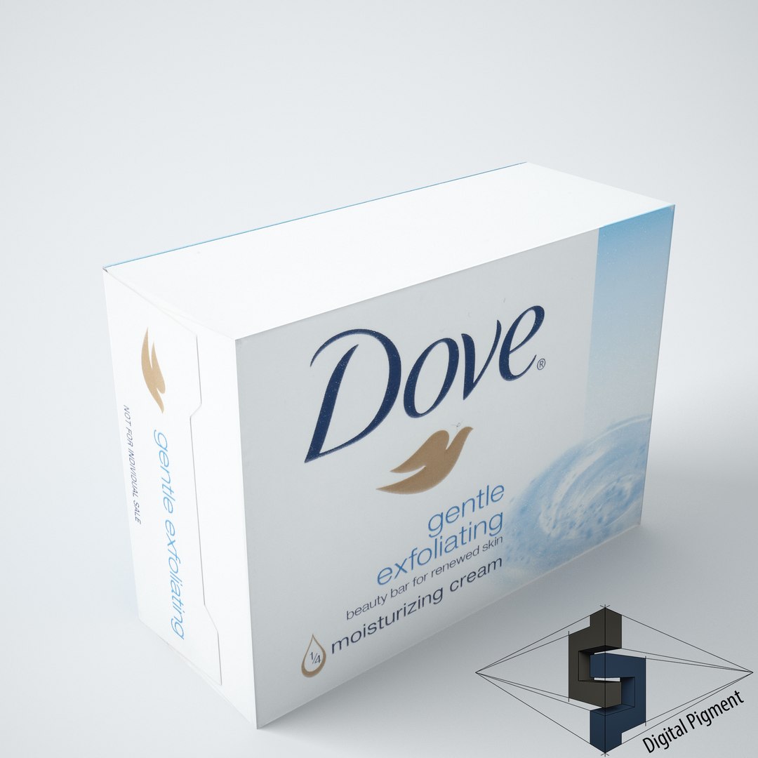 3d model dove soap bar