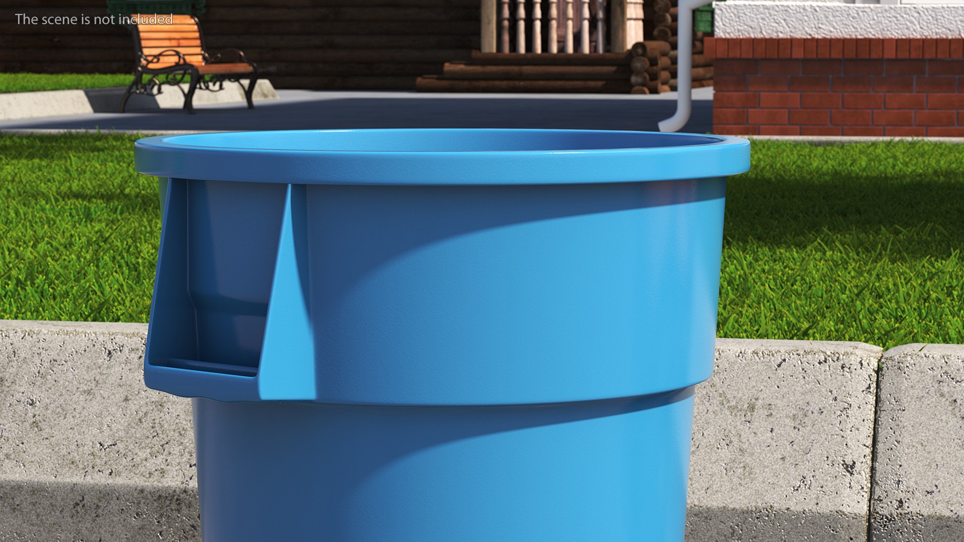 3D Model Round Trash Garbage Can Bin - TurboSquid 2207121