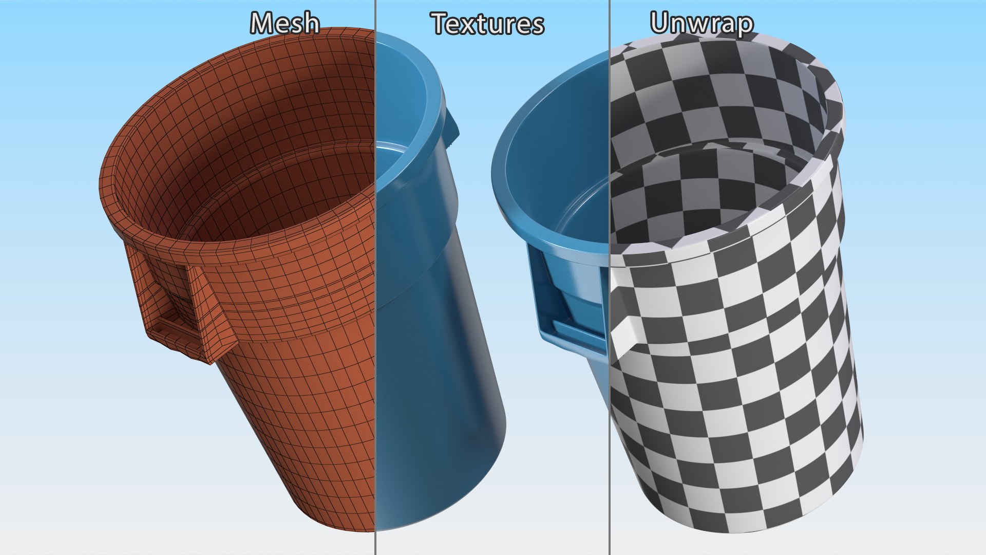 3D Model Round Trash Garbage Can Bin - TurboSquid 2207121
