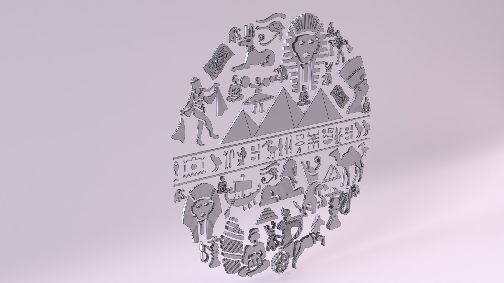 3D Model Egyptian Symbols - 038 - TurboSquid 2233490