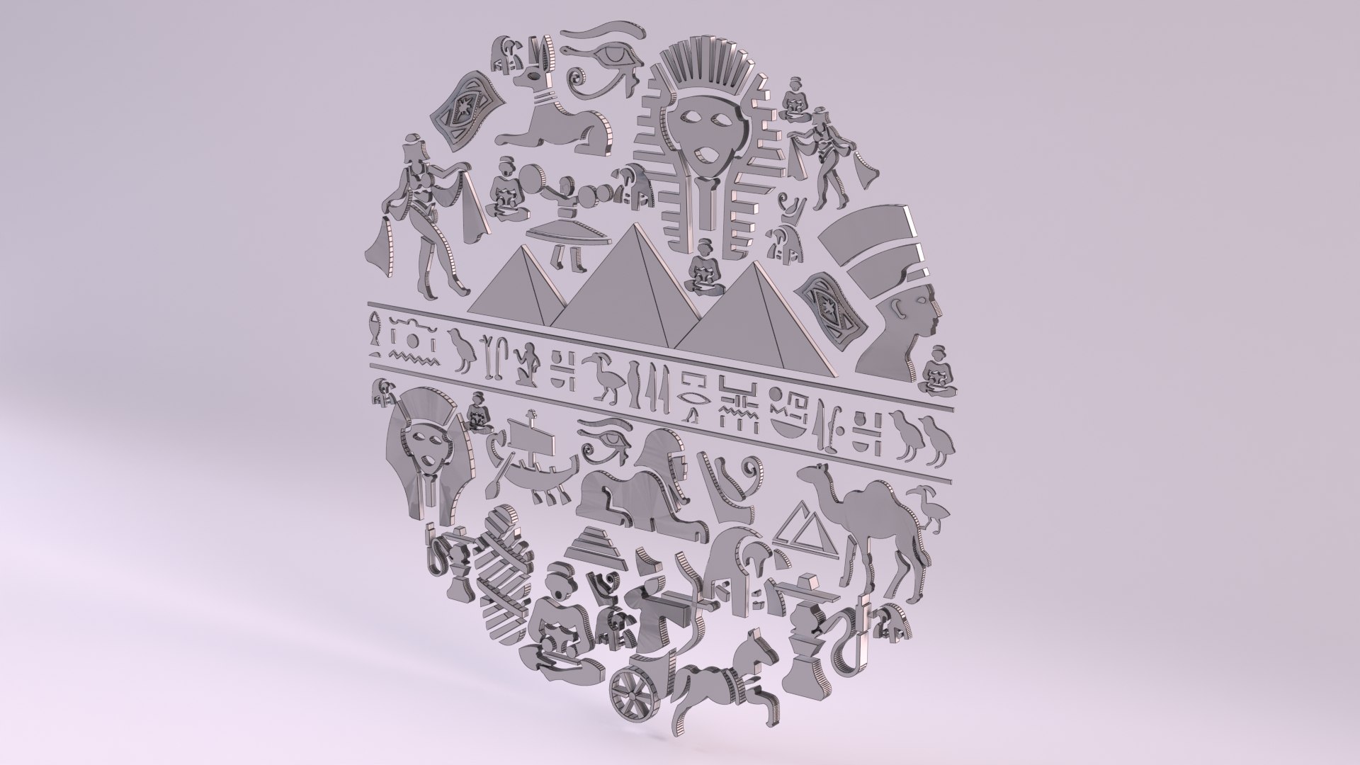 3D Model Egyptian Symbols - 038 - TurboSquid 2233490
