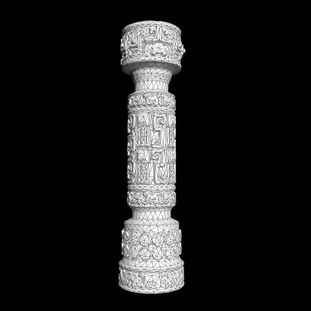 Low Poly Mayan Inca Aztec Column Modular Pack Mossy 210616 3D Model ...