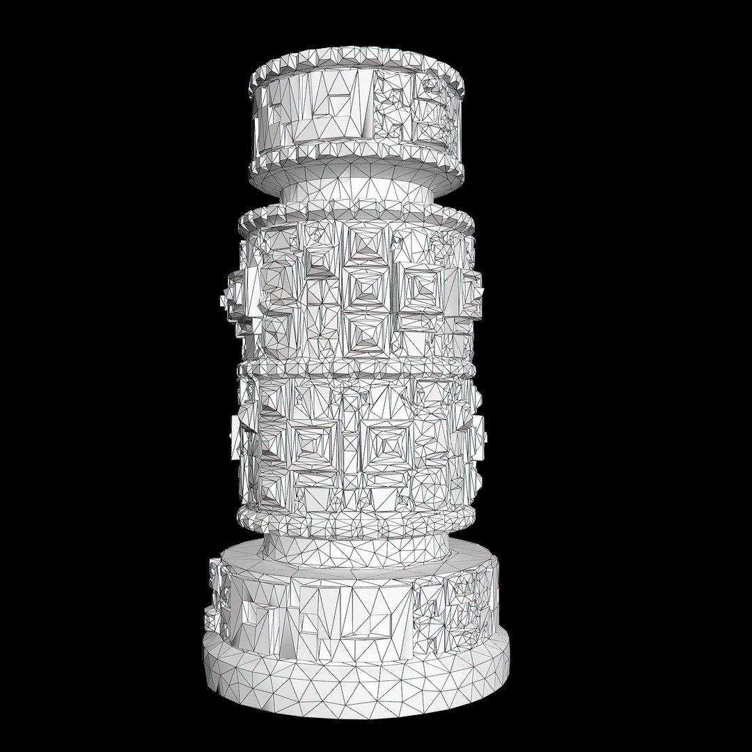 Low Poly Mayan Inca Aztec Column Modular Pack Mossy 210616 3D Model ...